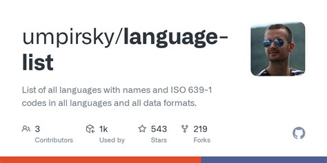 Language Listdataarlanguagejson At Master · Umpirskylanguage List · Github
