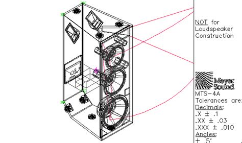 Loudspeaker For Theater Or Nightclub Meyer Sound Mts4a Dwg Block For Autocad • Designs Cad