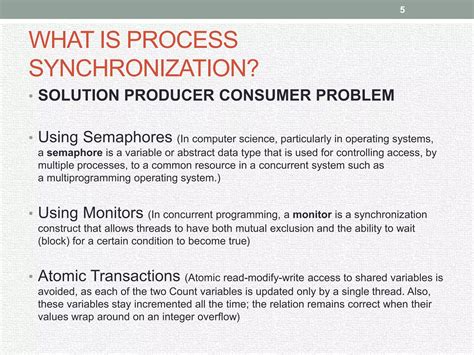 Process Synchronization In Operating Systems Pptx Operating Systems Computer Software And