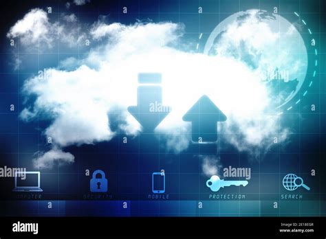 Cloud Computing Digital Cloud Computing Concept Background Cyber