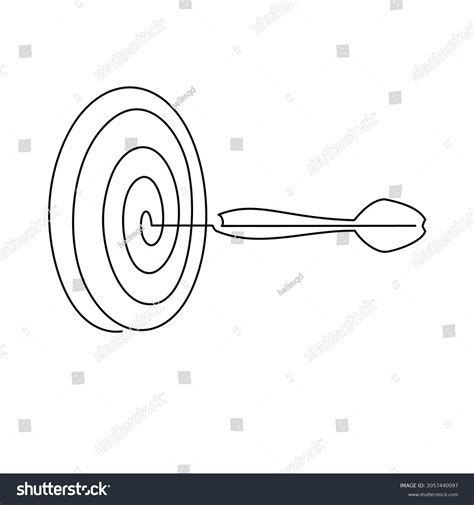 Continuous Line Drawing Hand Dart Vector Stock Vector Royalty Free 2057440097 Shutterstock