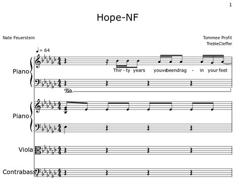 Hope Nf Sheet Music For Piano Viola Contrabass