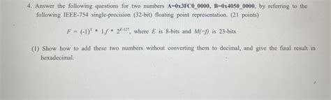 Solved 4 Answer The Following Questions For Two Numbers