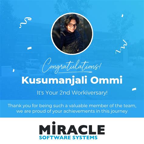 Kusumanjali Ommi On Linkedin Workanniversary Professionalgrowth Hrlife