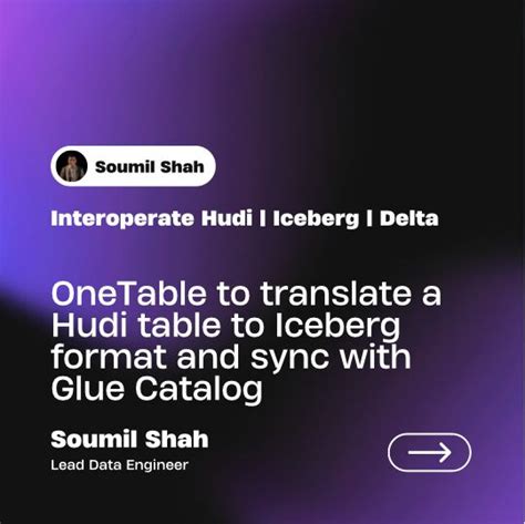 Soumil S On Linkedin Datatransformation Onetable Hudi Iceberg