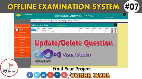 Offline Examination System Best Vbnet Project 2020 Tut 07 Coderbaba Youtube