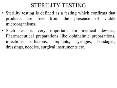 Sterility Testing Of Pharmaceutical Products Ppt Sterility Testing Of Pharmaceutical Products Ppt