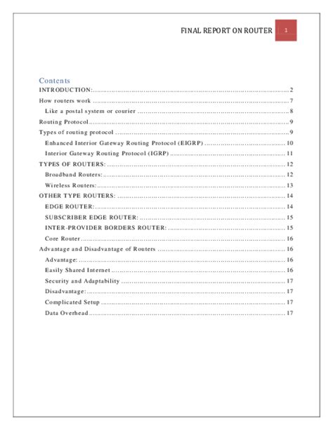 Doc Final Report On Router
