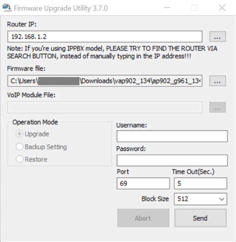 Draytek Firmware Upgrade Utility And Device Tftp Mode Wheres The Wire