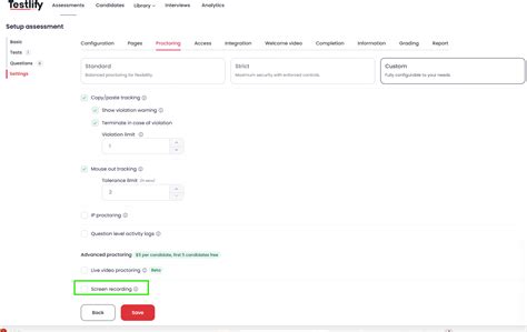 How To Use Testlify S New Screen Recording Proctoring Feature Testlify Inc Help Center