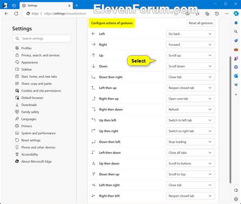 Change Mouse Gesture Actions In Microsoft Edge Windows Forum