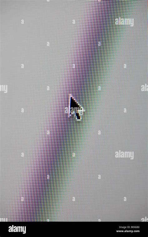 Extreme Close Up Of Cursor On A Monitor Screen Stock Photo Alamy