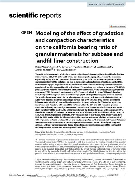 Modeling Of The Effect Of Gradation And Compaction Pdf Artificial Neural Network Machine