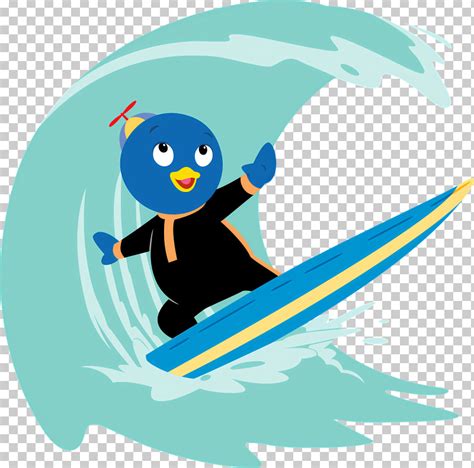 Backyardigans Surfing Penguin On A Wave Png Clipart Adventure