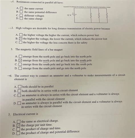 Solved 1 Resistances Connected In Parallel All Have A The Chegg Com