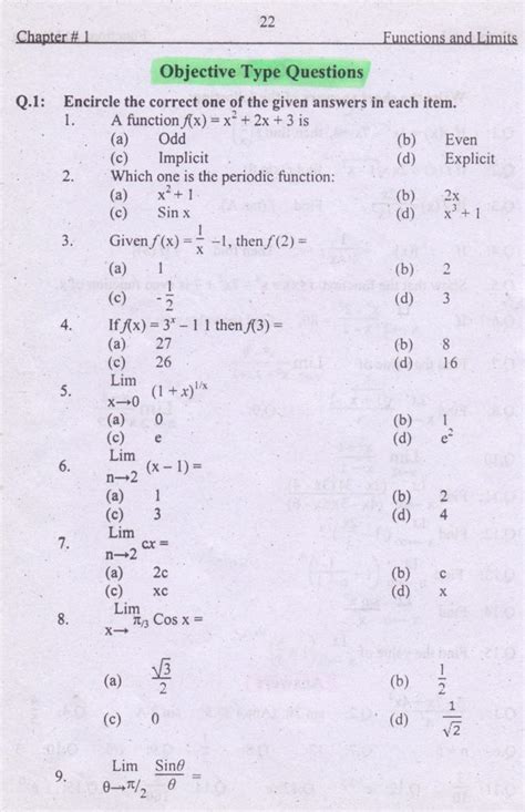 Chapter 1 Objectives Dae Mathematics 2nd Year Math 223