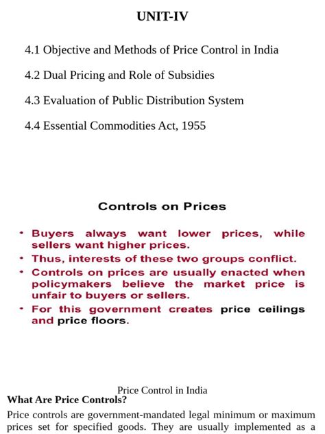 Economic Sem 3 Unit 4 Pdf Price Discrimination Price Controls