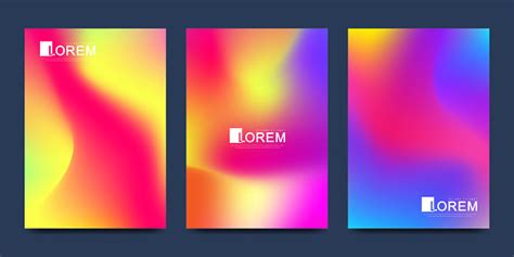 브로셔 전단지 전단지 커버 A4 크기의 카탈로그를위한 현대적인 벡터 템플릿 추상 유체 3d 모양 벡터 트렌디 한 액체 색상 배경 설정 컬러 유체 그래픽 컴포지션 그림입니다