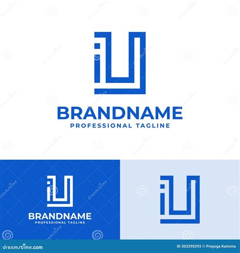 Letter Ui Modern Logo Suitable For Business With Ui Or Iu Initials Cartoon Vector