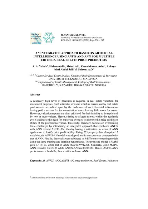 Pdf An Integrated Approach Based On Artificial Intelligence Using