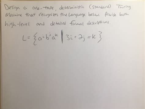 Solved Design A One Tape Deterministic Standard Turing