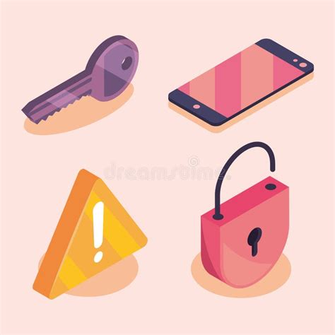 Isometric Cyber Security Icons Stock Vector Illustration Of Security Privacy 258092431