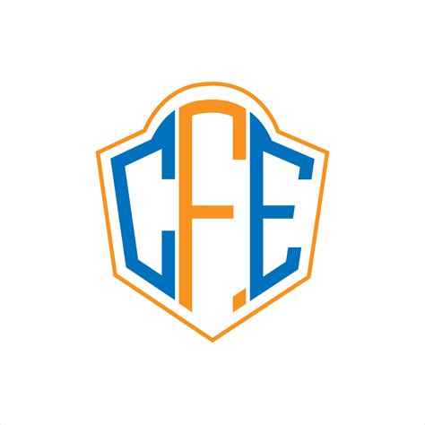 Cfe Diseño De Logotipo De Escudo De Monograma Abstracto Sobre Fondo