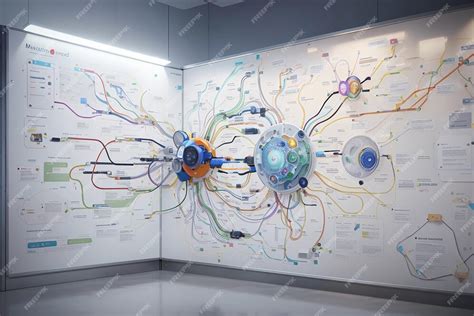 Premium Ai Image Futuristic Classroom Mind Maps Visualizing Complex