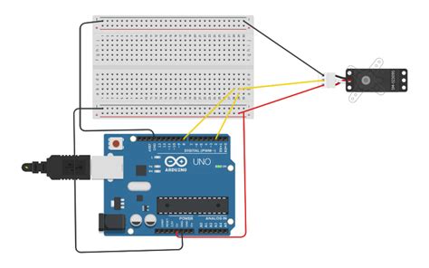 Circuit Design Ultrasonic Sensor And Servo Part 1 Tinkercad