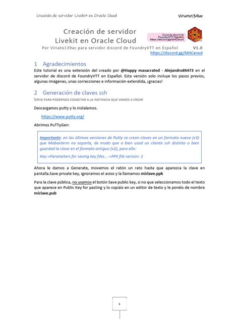 Creacion De Servidor Livekit En Oracle Cloud Por Viriato139ac V10 Pdf
