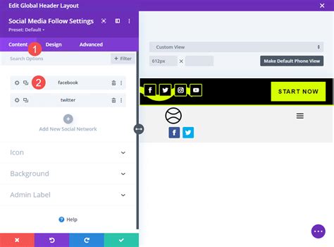 How To Add Social Icons To Divis Primary Menu