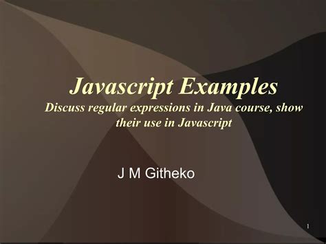 Javascript Examples Ppt