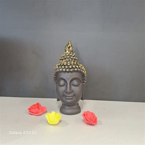 Buddha Head Showpiece Black