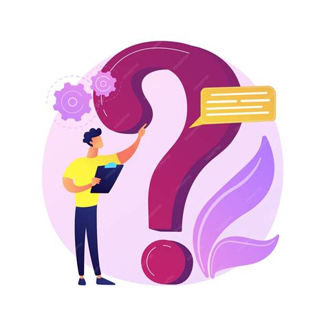 웹 사이트 Faq 섹션 사용자 헬프 데스크 고객 지원 자주 묻는 질문 문제 해결 퀴즈 게임 혼란스러운 남자 만화 캐릭터