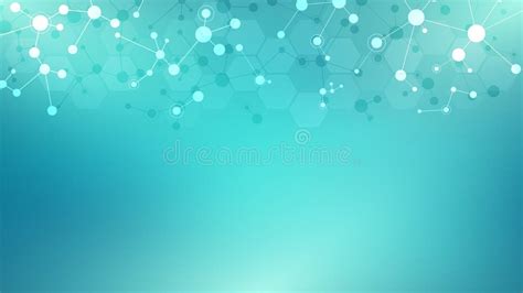 Abstract Molecules On Green Background Molecular Structures Or Dna Strand Neural Network