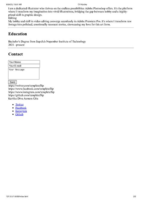 Tugas 1 Membuat Resume Cv Menggunakan Html