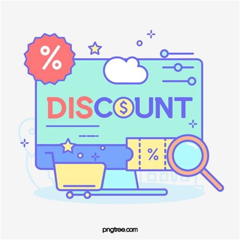 최소한의 만화 일러스트 선 그리기 컴퓨터 온라인 쇼핑 할인 아이콘 전자 상거래 쇼핑 카트 쿠폰 Png 일러스트 및 Psd 이미지 무료 다운로드 Pngtree