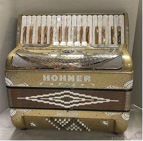Hohner Anacleto Latino Iii 48 34 Accordion Gold Reverb