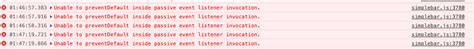 Simplebarjs3780 Unable To Preventdefault Inside Passive Event