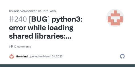 BUG Python Error While Loading Shared Libraries Libm So Cannot Open Shared Object File
