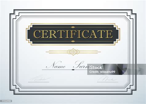 인증서 테두리 프레임 템플릿 가이드 디자인입니다 중국 스타일입니다 텍스트에 대 한 레트로 빈티지 럭셔리입니다 벡터 일러스트 레이 션 고급에 대한 스톡 벡터 아트 및 기타