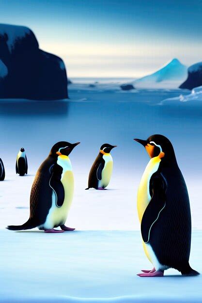 Premium Ai Image Adele Penguins In Antarctica Digital Artwork