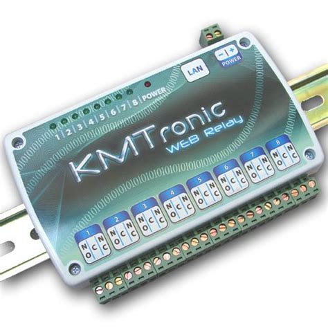 WEB LAN Ethernet IP Eight Channels Relay Controller With Clips For DIN Mount Rail
