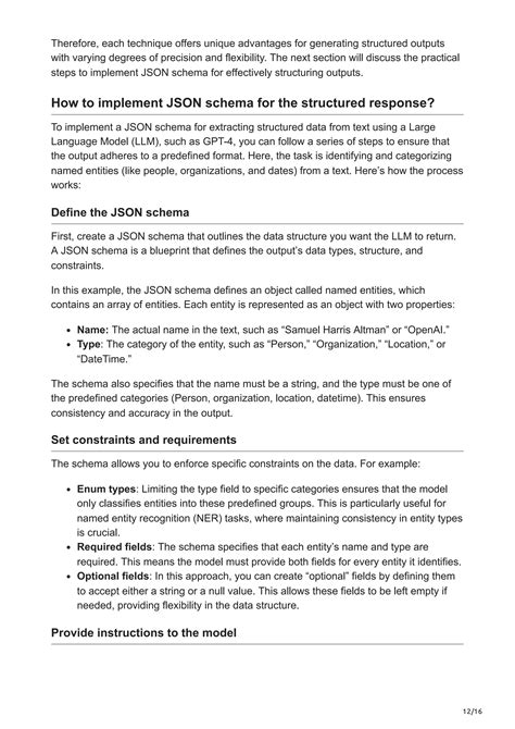 Structured Outputs In Llms Definition Techniques Applications Benefitspdf
