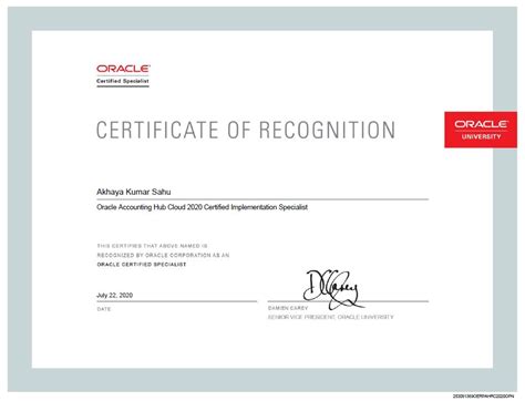 Akhaya Kumar Sahu On Linkedin Oraclecloud Oracleuniversity Oraclefusion Oraclecertification