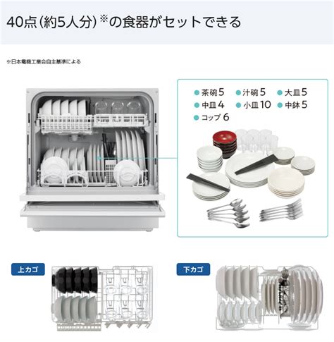 Panasonic 食器洗い乾燥機（食洗機） Np Ta4 W ：激安安心家電品 Com