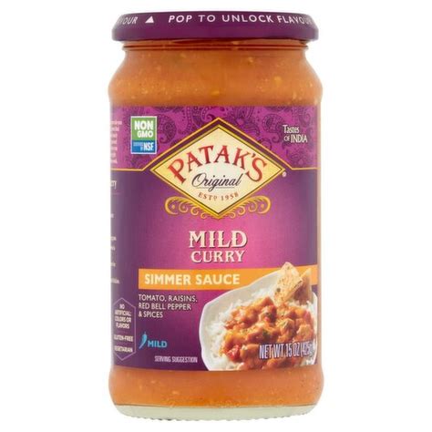 Pataks Original Mild Curry Simmer Sauce 15 Oz The Fresh Grocer