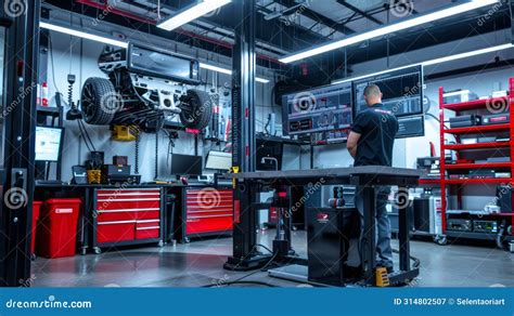 High Tech Vehicle Diagnostics Center Stock Image Image Of Technology Optimization 314802507