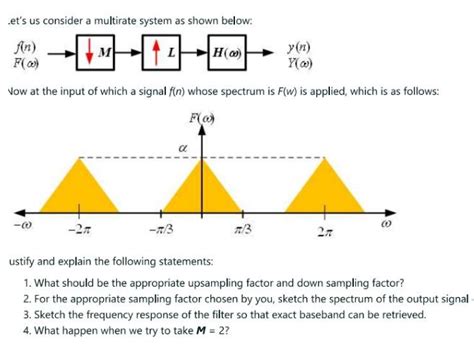 Solved Ets Us Consider A Multirate System As Shown Below