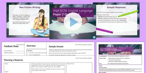 AQA Language Paper 2 Question 5 Lesson Pack Teacher Made